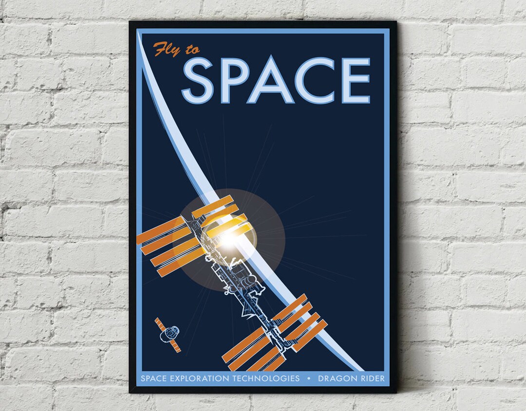 Space Tourism Propaganda Artwork HD Poster NASA Jupiter Saturn - Etsy