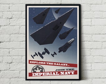 Star Wars Movie Poster Galactic Empire Propaganda Stormtrooper - Etsy