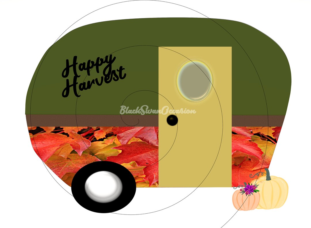Fall Camper PNG, Travel Trailer PNG, Vintage Camper PNG for Shirts ...