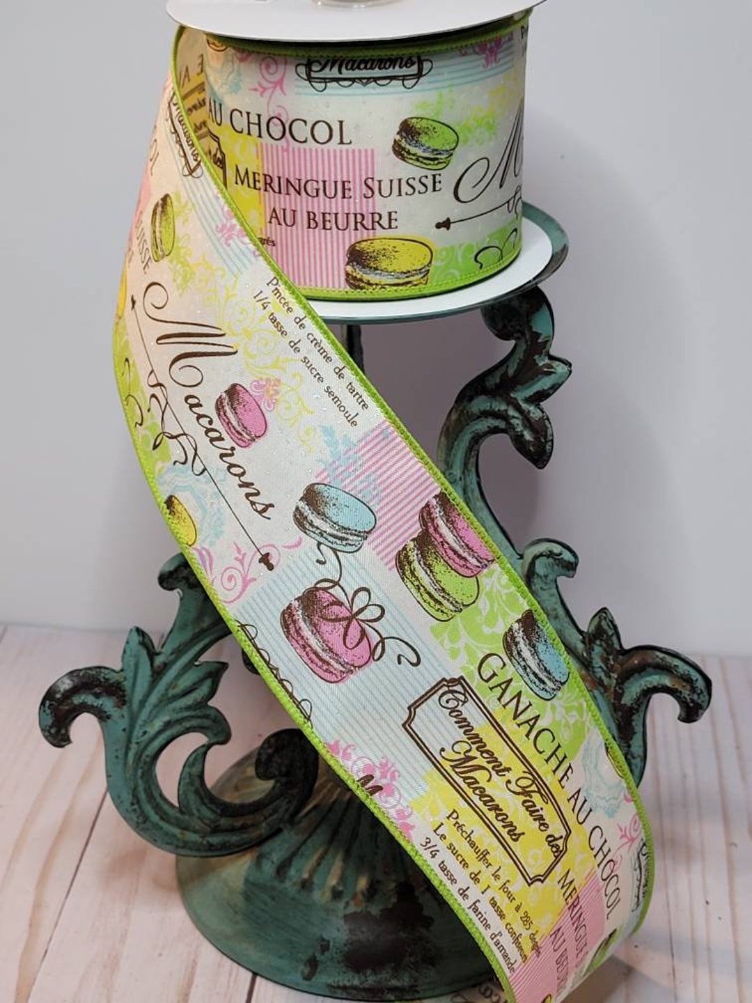 Macaron Wired Ribbon, Ribbon for Valentine's Decor, Ribbon for Parisian ...