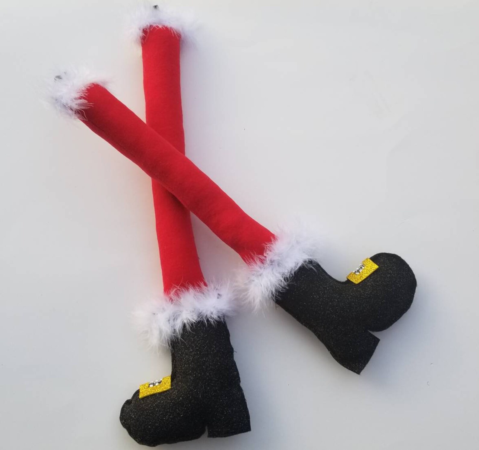 Santa Legs for Wreaths, Santa Legs With Fur, Santa Legs Wreath ...