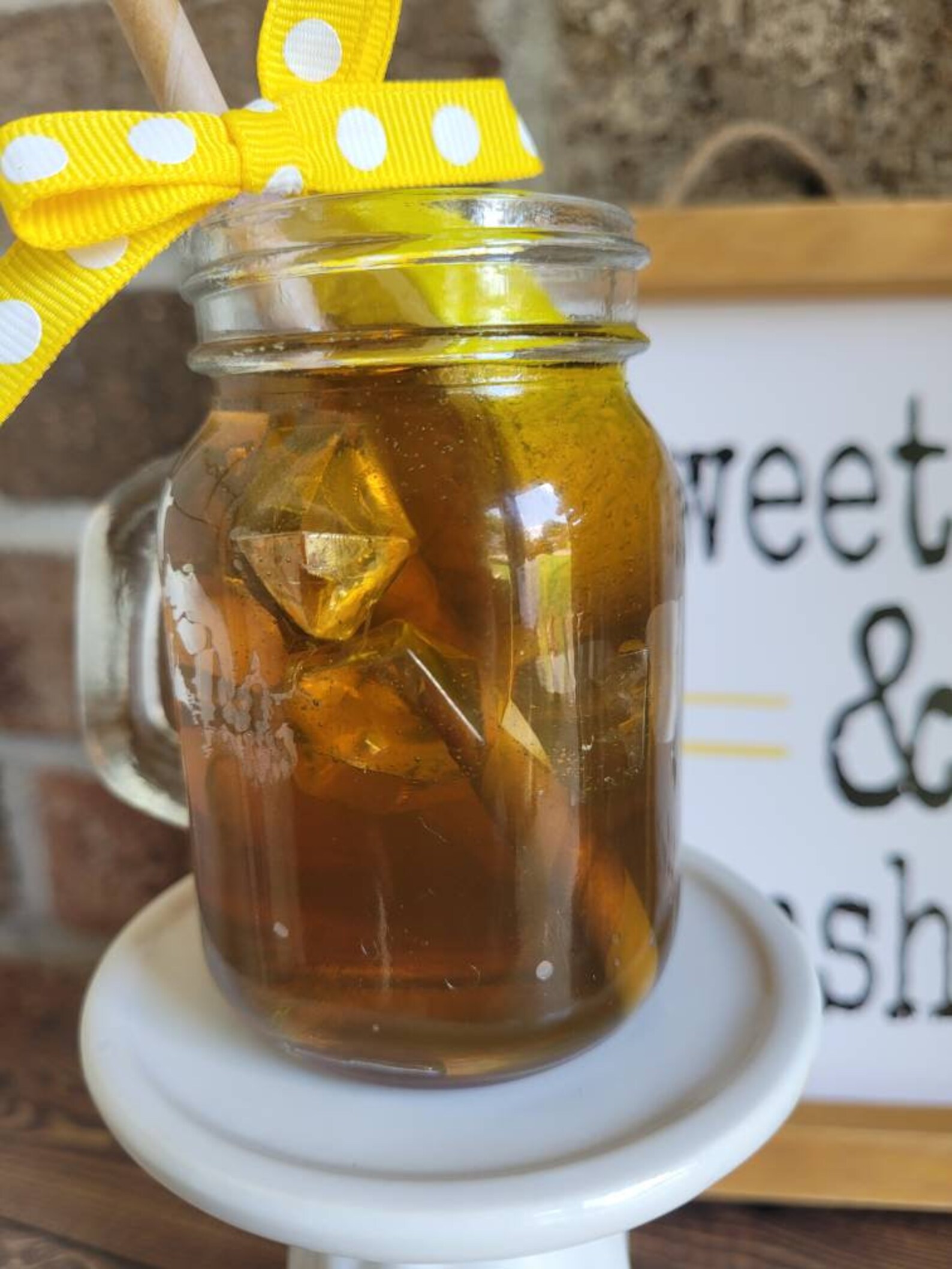 Faux Iced Tea | Tiered Tray Fake Tea | Fake Mini Drinks | Faux Drinks ...