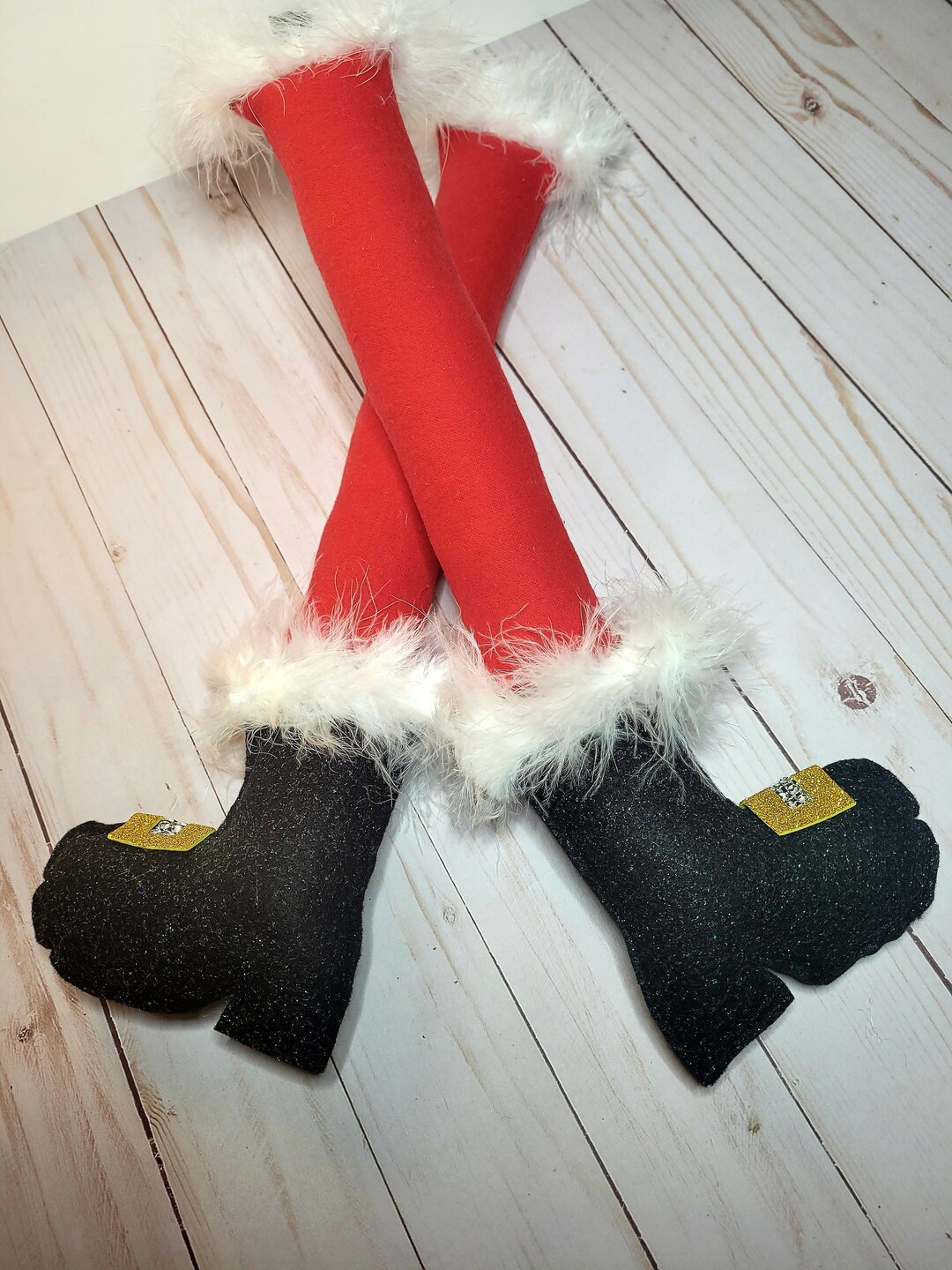 Santa Legs for Wreaths, Santa Legs With Fur, Santa Legs Wreath ...