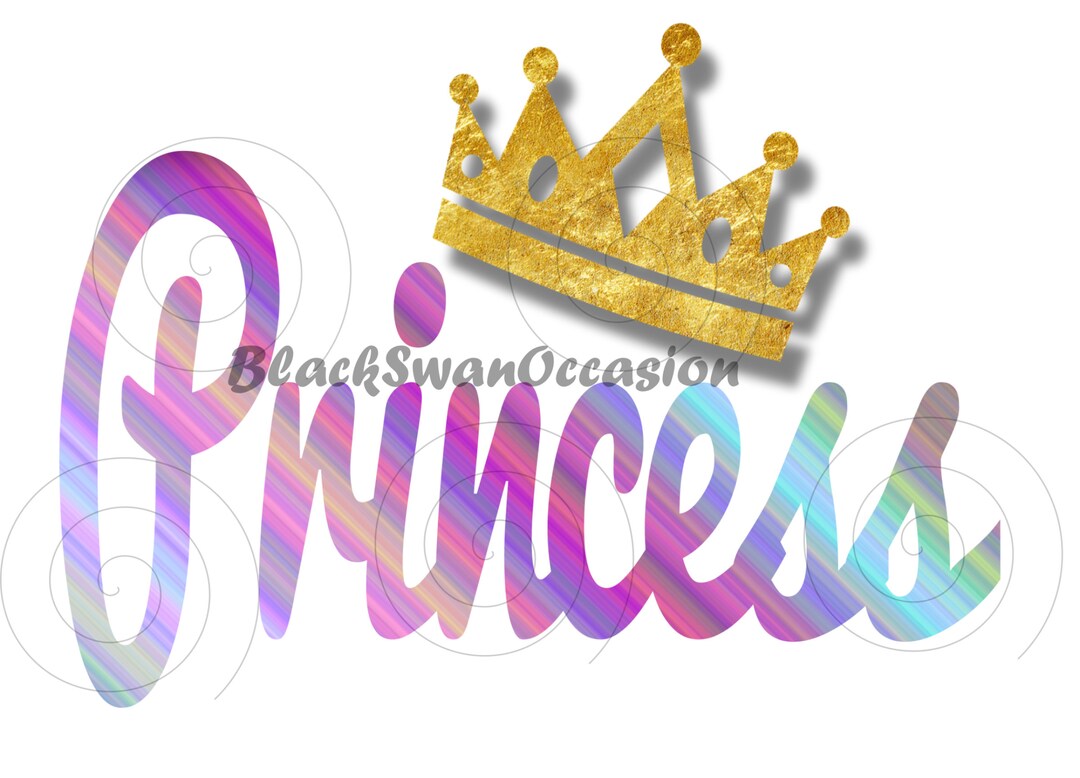 Pastel Rainbow Princess With Crown PNG, Baby PNG, Instant Download ...