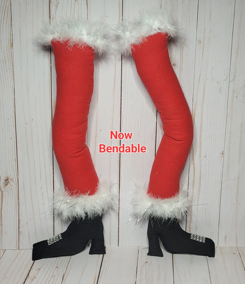 Santa Legs for Wreaths, Santa Legs With Fur, Santa Legs Wreath ...