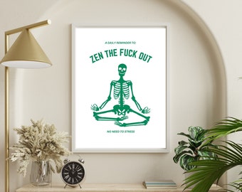 Green Retro Poster, Retro Quote Print, Dorm Room Decor, Digital ...