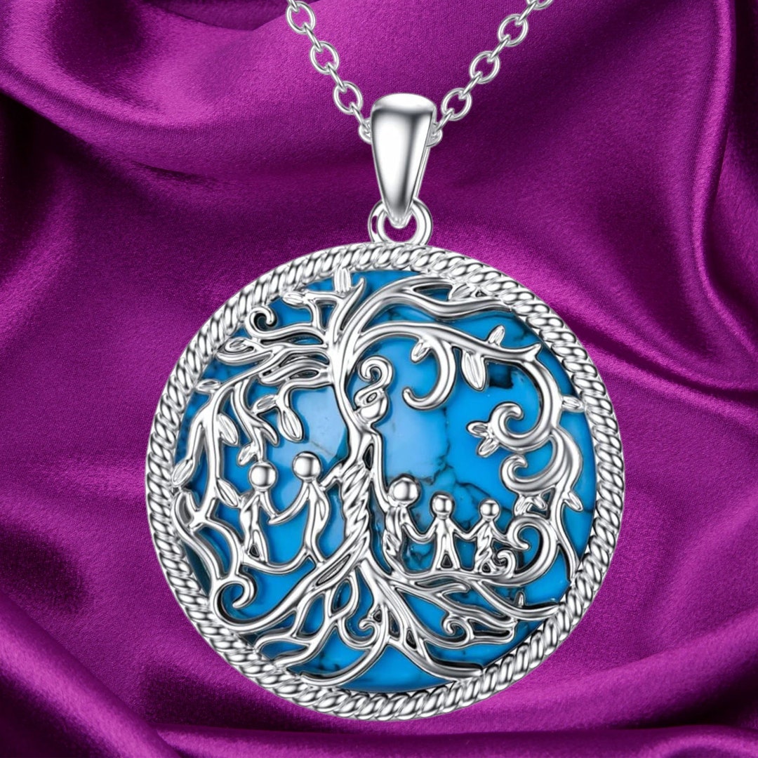 Tree of Life Mother and Children Pendant Necklace Anniversary Jewelry ...