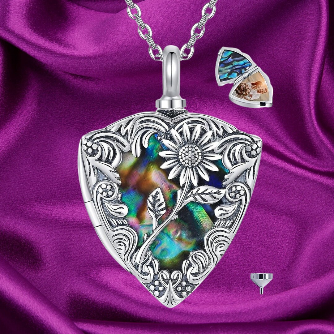 Sterling Silver Locket for Ashes Urn Necklace for Ashes Heart Locket ...