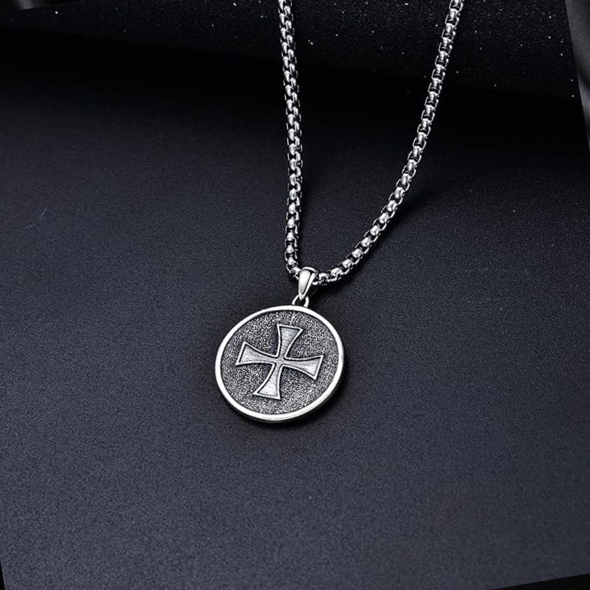 Knights Templar Necklace 925 Sterling Silver Mythology Necklace Jewelry ...