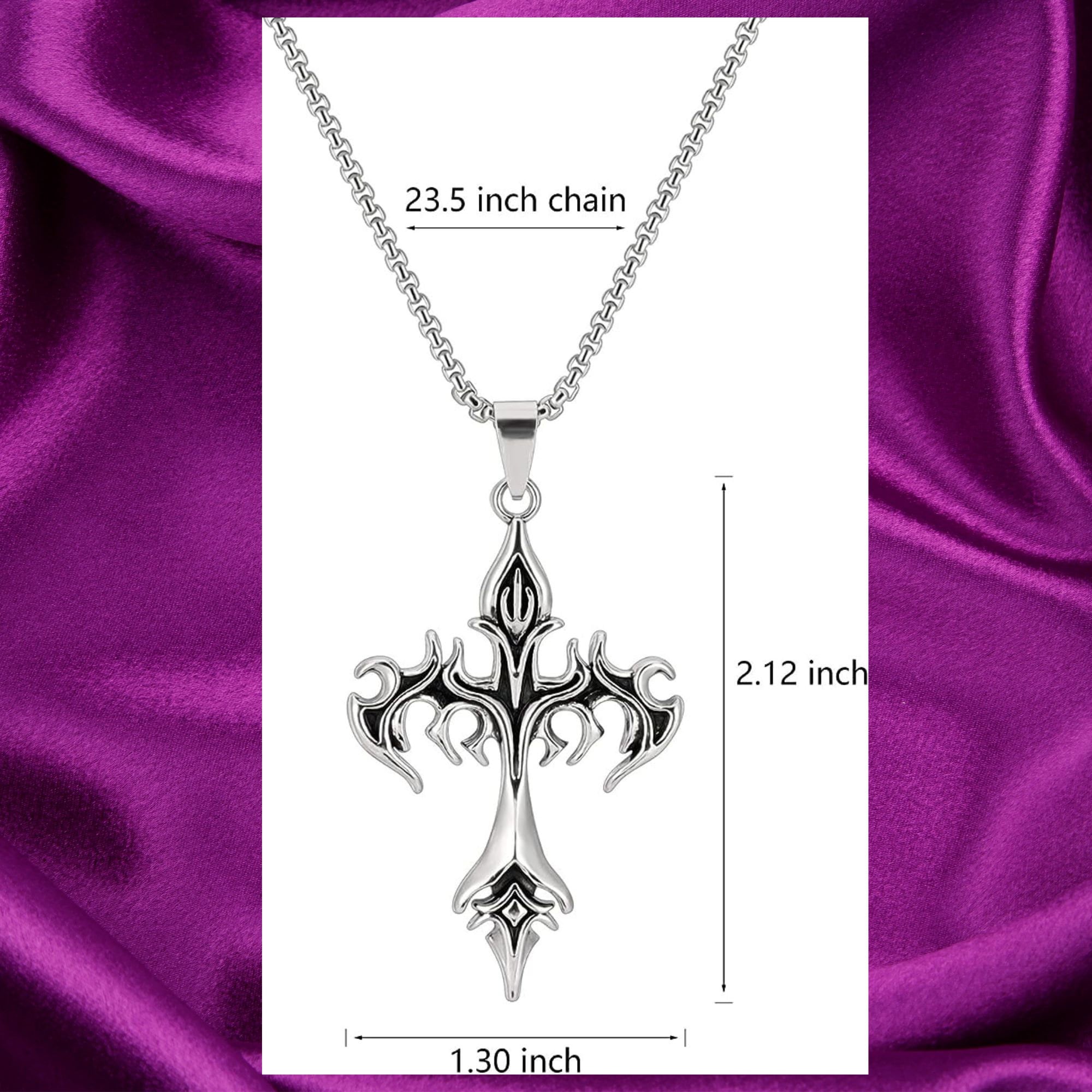 Goth Cross Necklace, Gothic Cross Necklace for Women, Cross Pendant ...