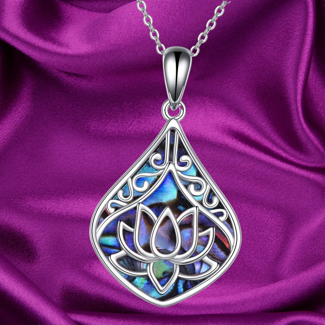 Teardrop Lotus Necklace Teardrop Abalone Cremation Jewelry for Women ...