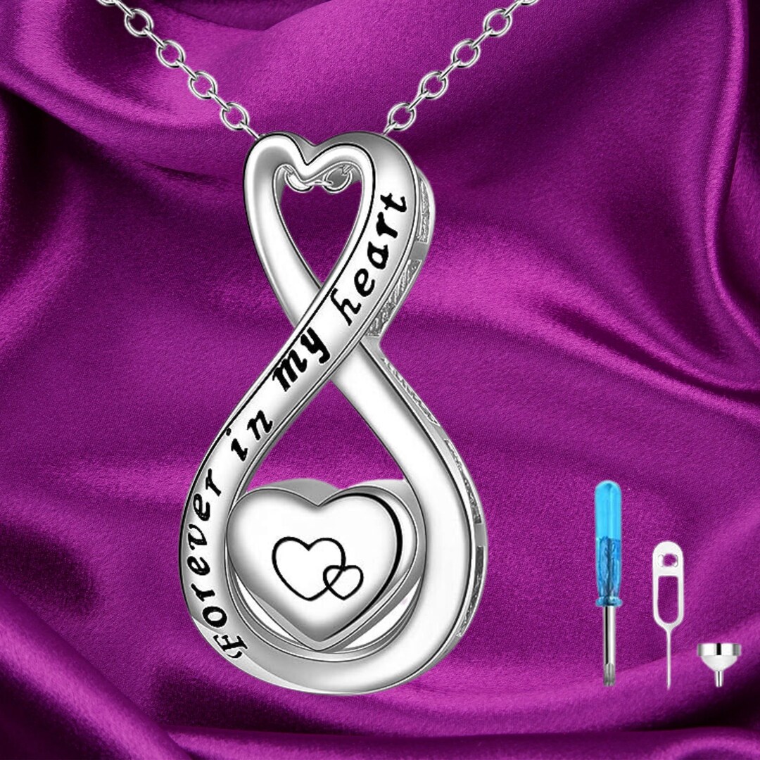 Infinity Urn Necklace for Ashes for Women Sterling Silver Dainty ...