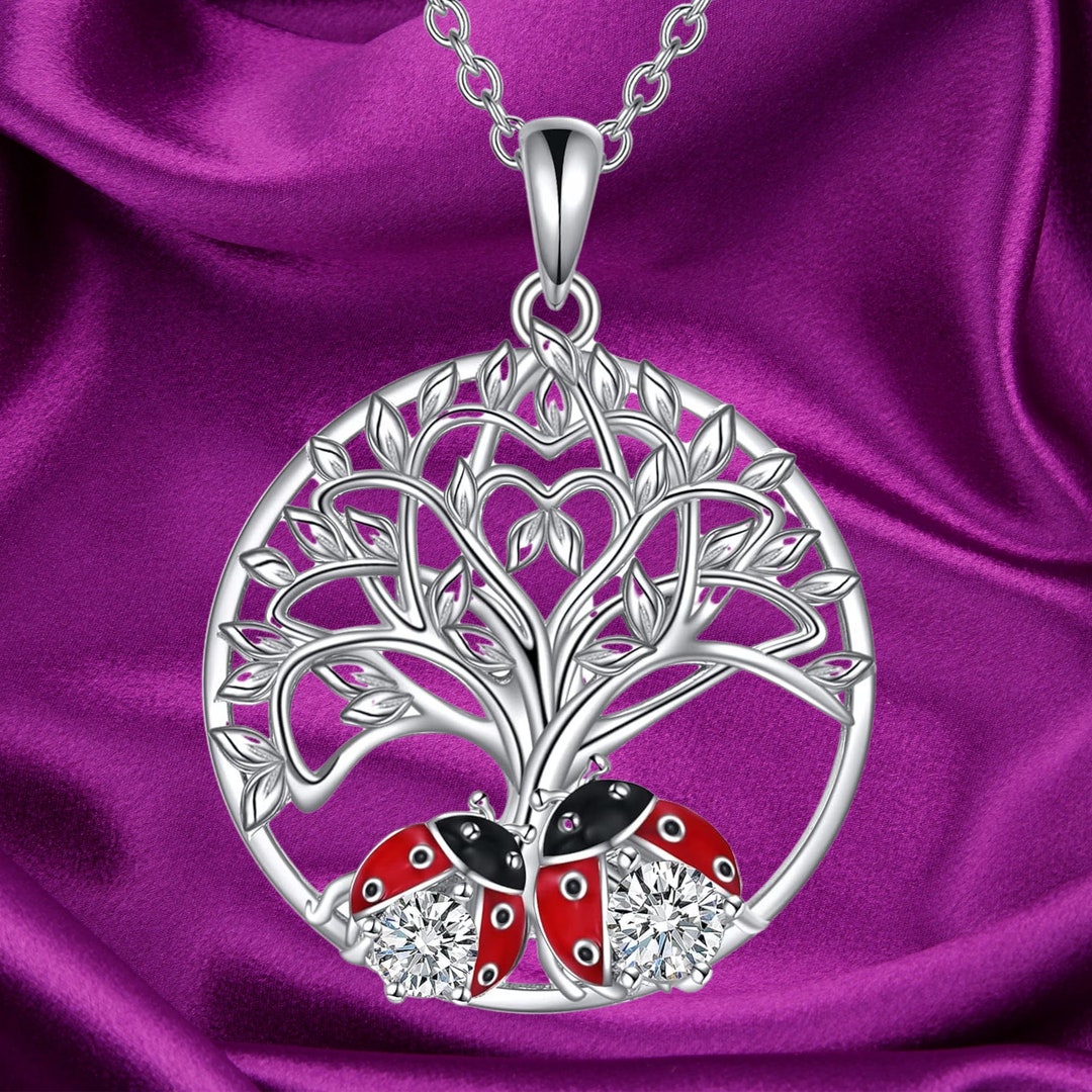 Sterling Silver Ladybug Necklace Jewelry Gifts for Women Girls Mother ...
