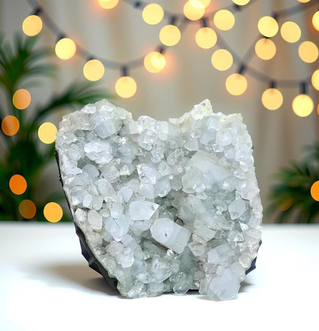 Large 205MM Super Grade Clear Diamond Apophyllite Cluster - Display ...