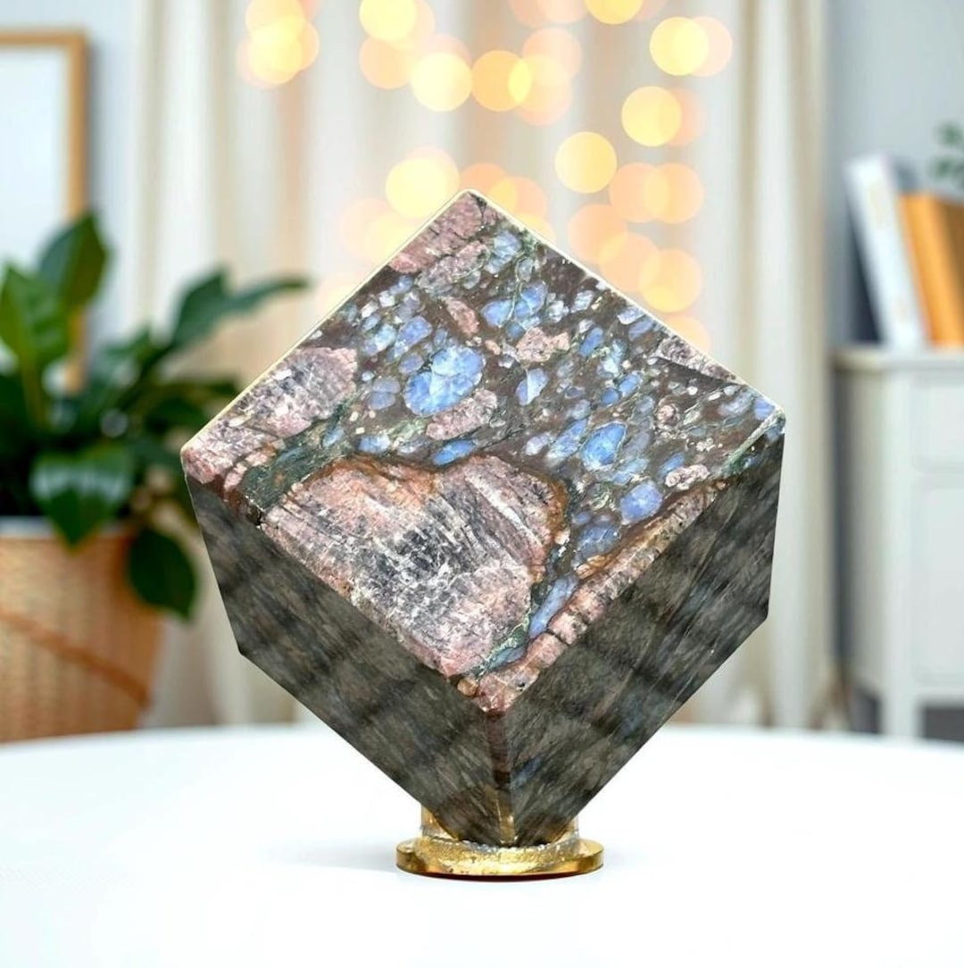 70MM Large Rare Que Sera Stone Cube - Natural, Metaphysical, Display ...