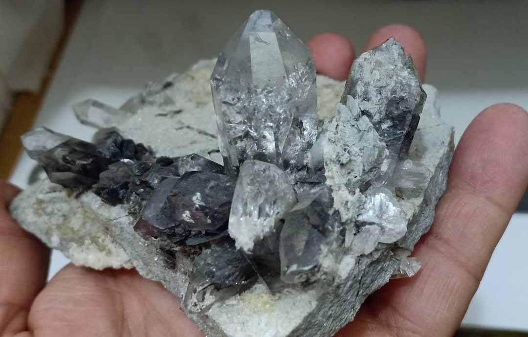 Brookite Included Quartz Crystals Cluster on Matrix 340 Grams - Etsy