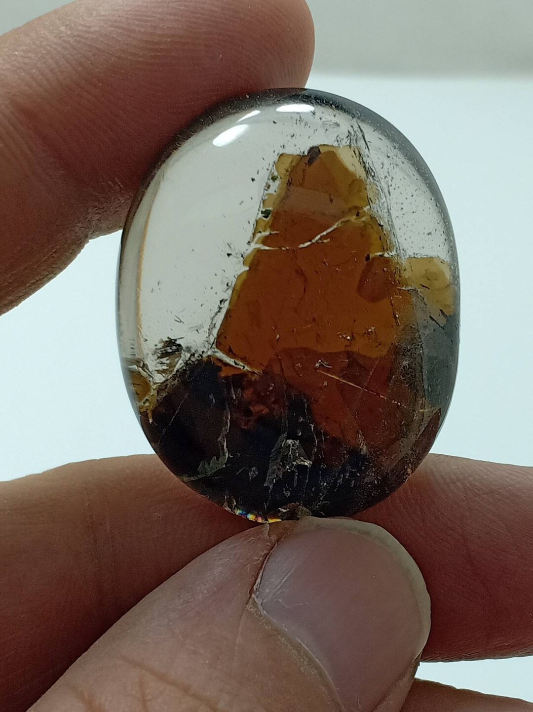 Rocks Gems Minerals Crystals Stones: Mica Included Quartz Cabochon 136 ...