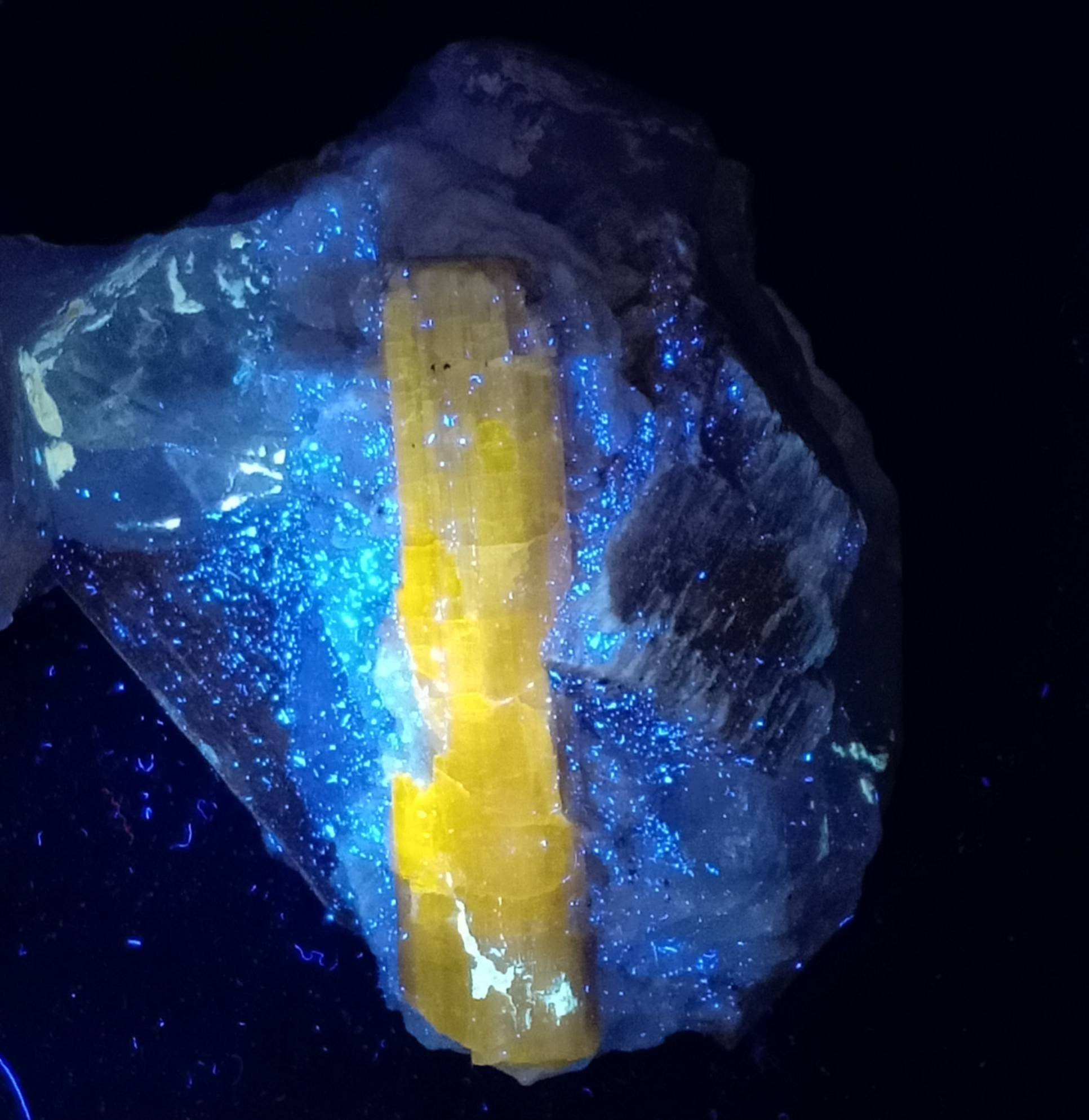 An Amazing Specimen of Purple Fluorescent Apatite on Matrix - Etsy