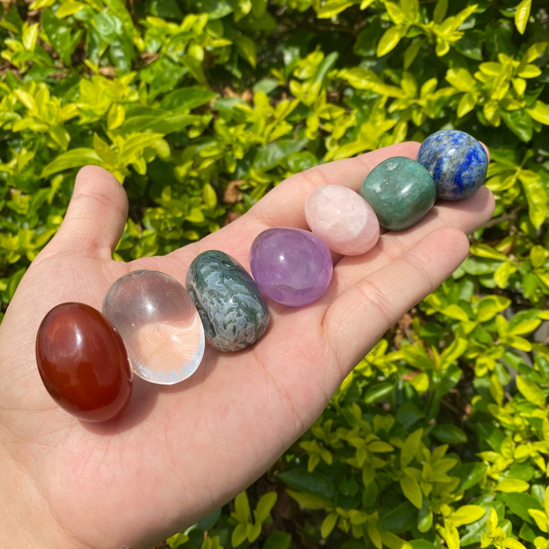 7 Chakra Crystal Tumbled Stone Set, Beginners Crystal Set, Healing ...