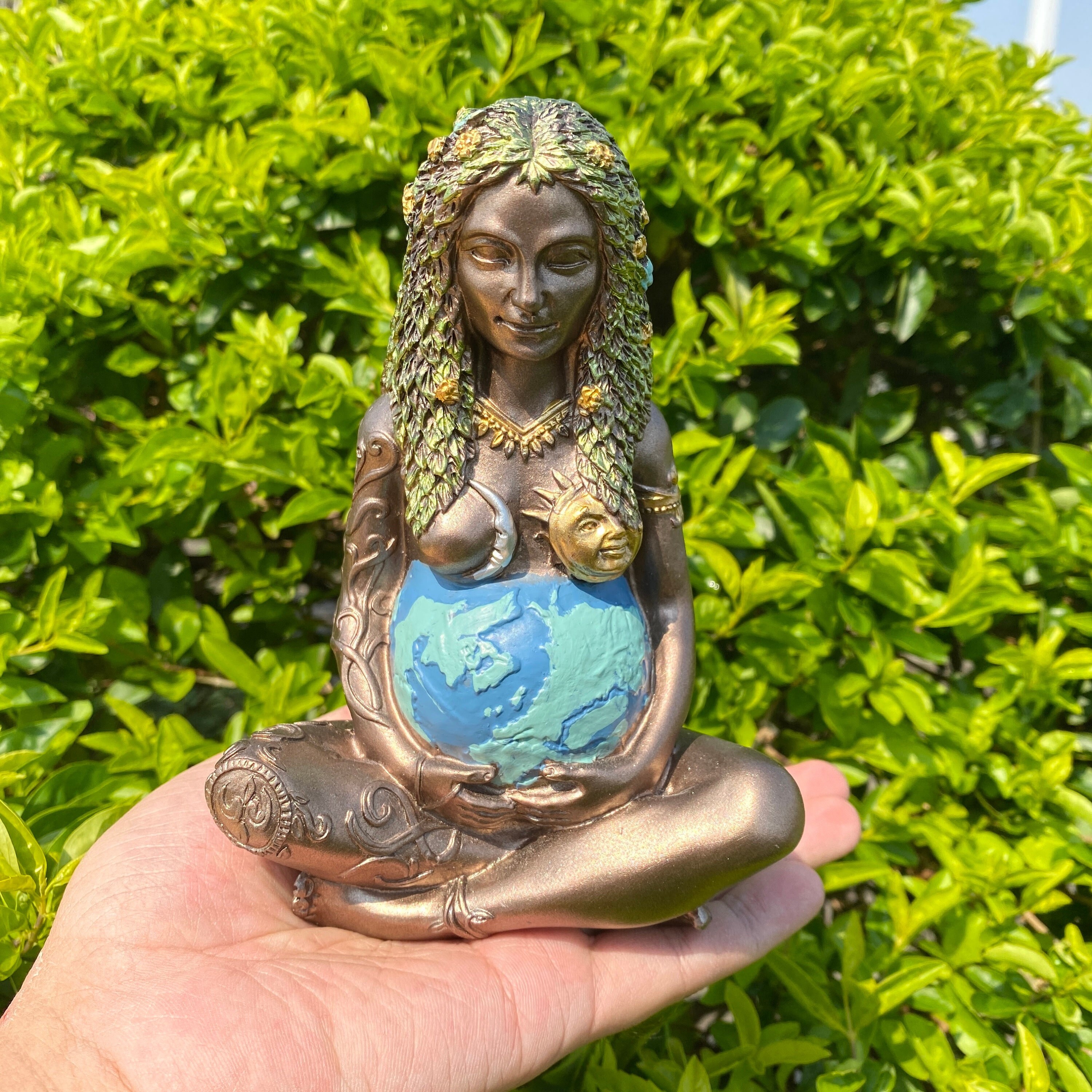 6 Inches Statue of Goddess Gaia Mother Earth Resin - Etsy