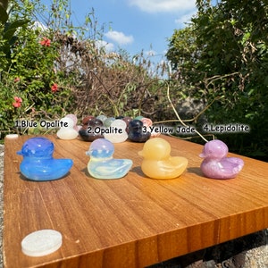16 Kinds of Mini Crystal Duck Statue, Hand Carved Gemstone Duck ...