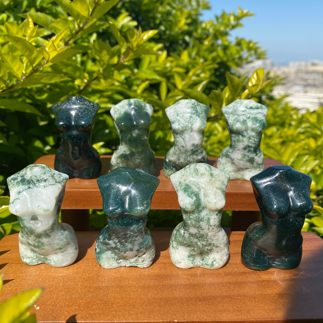 Moss Agate Goddess Model, Crystal Goddess, Moss Agate Crystal, Crystal ...