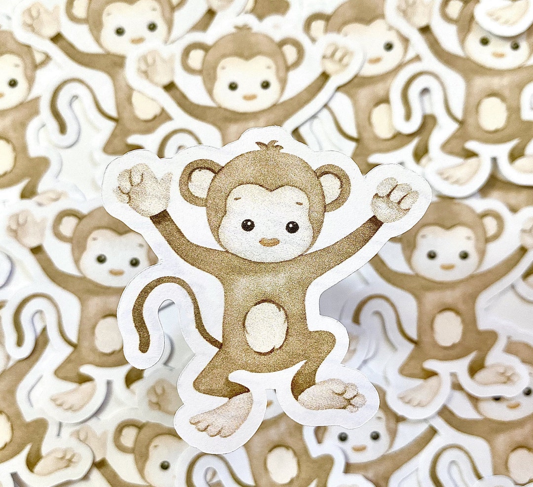 Stickers Goldenfairycrafts Baby Monkey Bullet Journal Stickers, Planner ...
