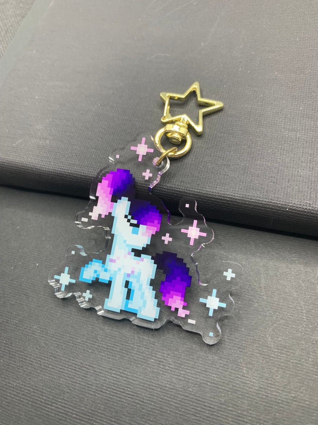 Portachiavi in Acrilico Pixelart Light Pony / Fantasy Pony / - Etsy