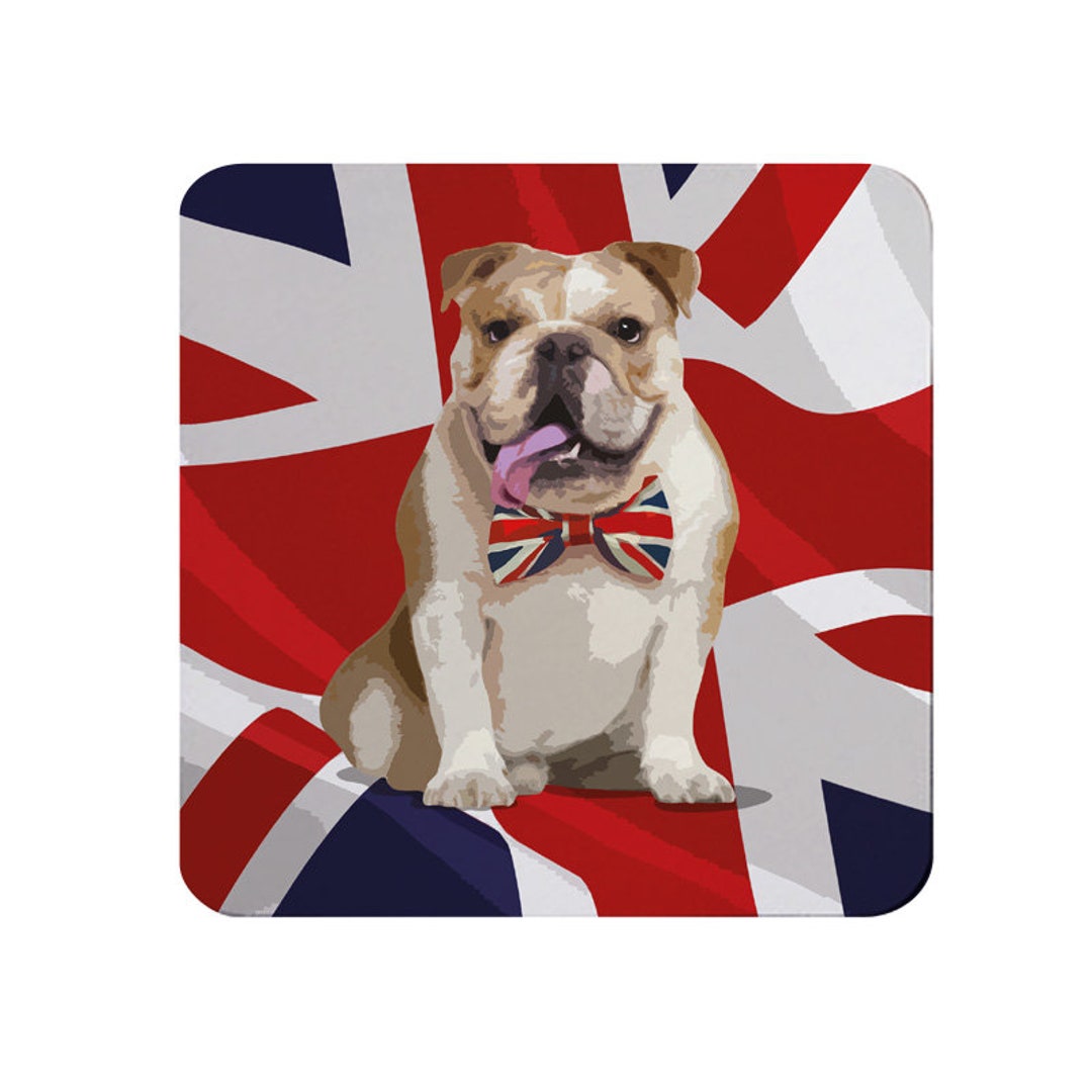 Striking British Bulldog Coaster Dogs Coaster Bulldog - Etsy