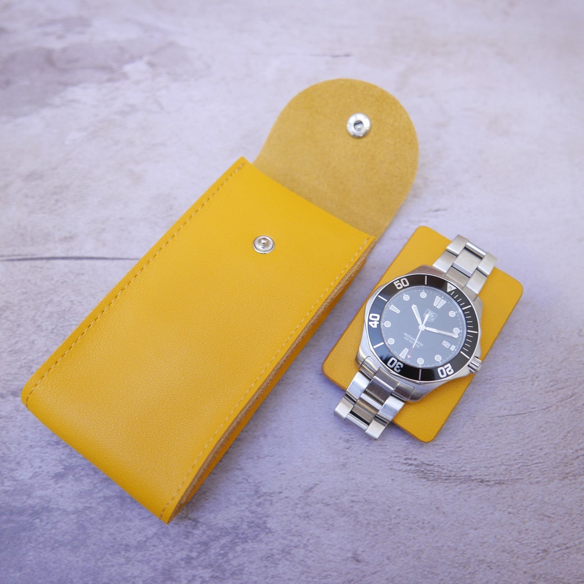 Leather Pouch for Watches, Genuine Leather Watch Pouch, With Insert ...