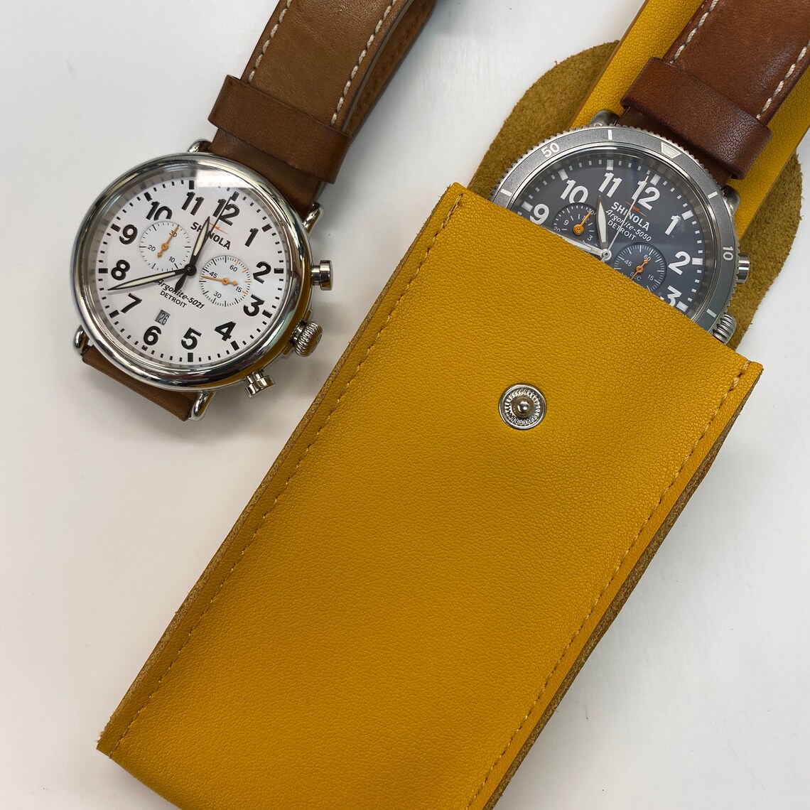 Leather Pouch for Watches, Genuine Leather Watch Pouch, With Insert ...