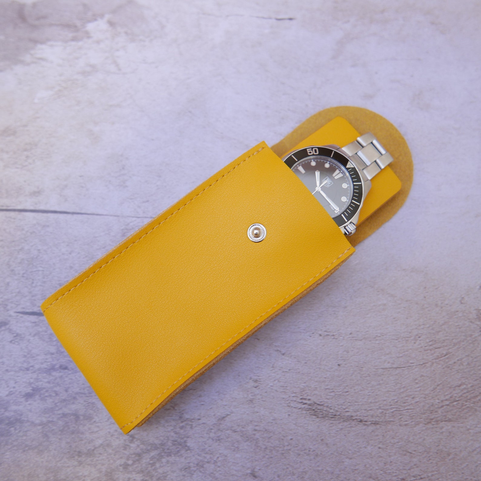 Leather Pouch for Watches, Genuine Leather Watch Pouch, With Insert ...