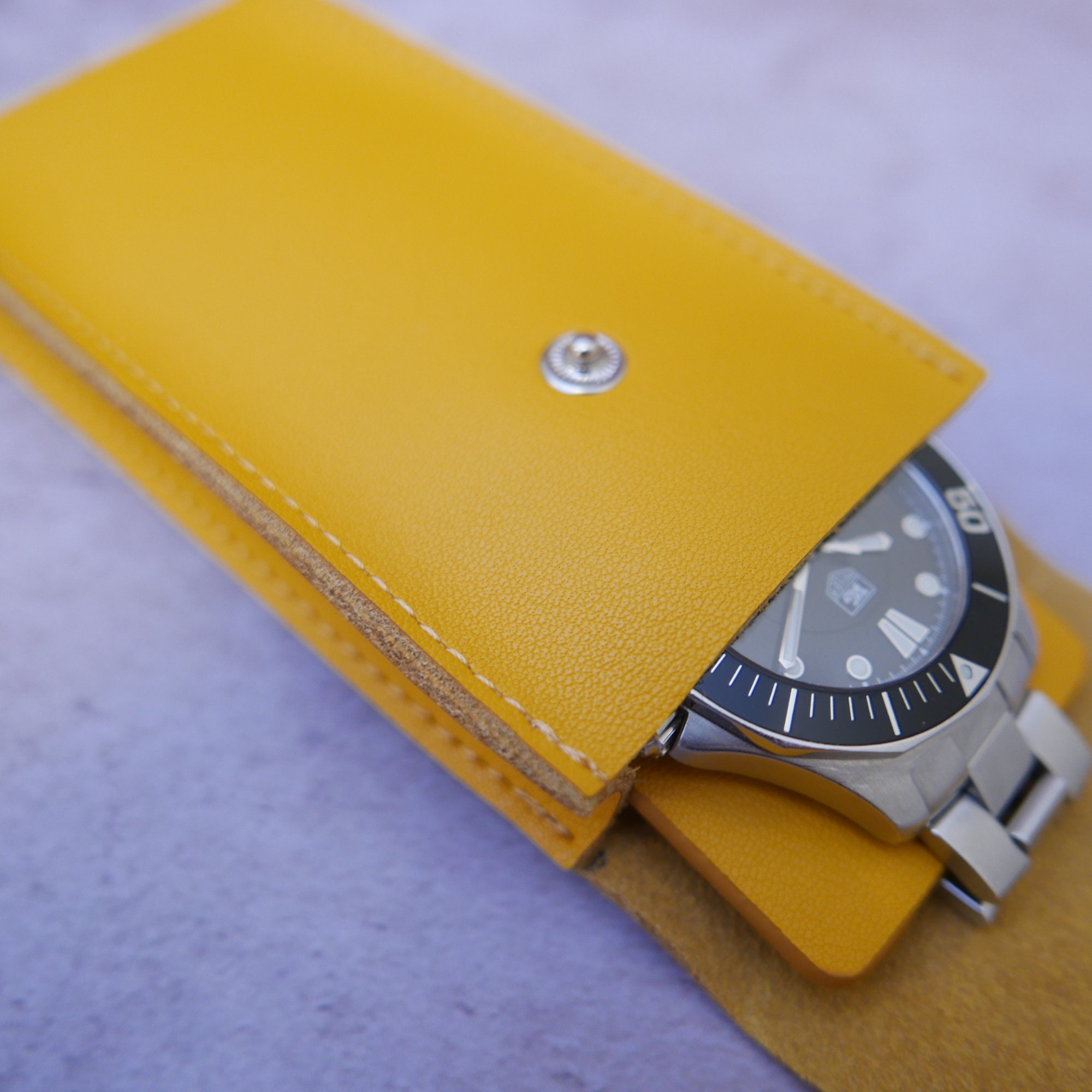 Leather Pouch for Watches, Genuine Leather Watch Pouch, With Insert ...