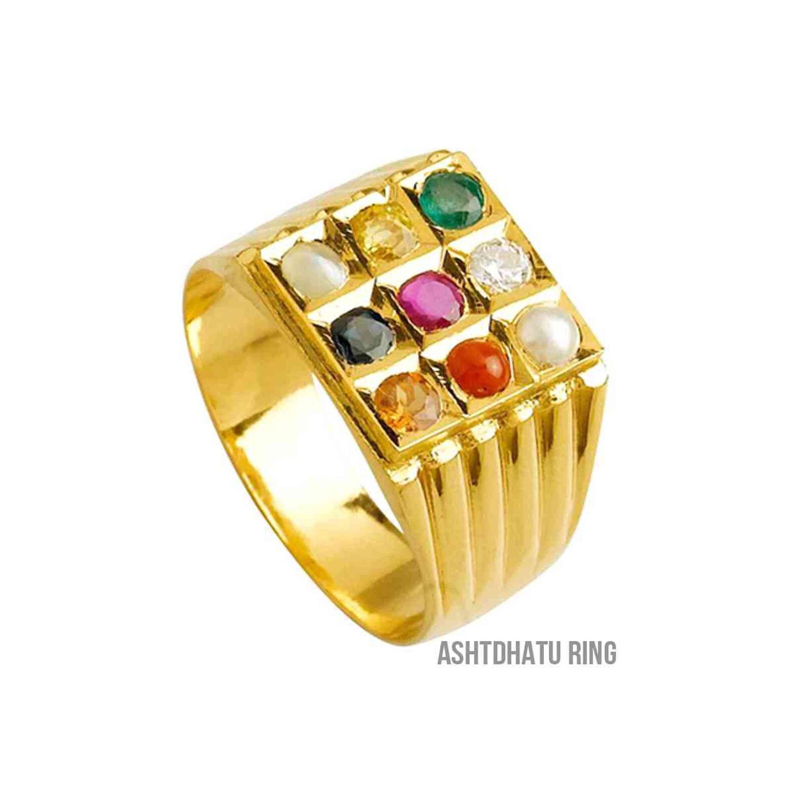 Natural Certified 3.00 MM. Navratan Ring 9 Stone Ring Wedding - Etsy