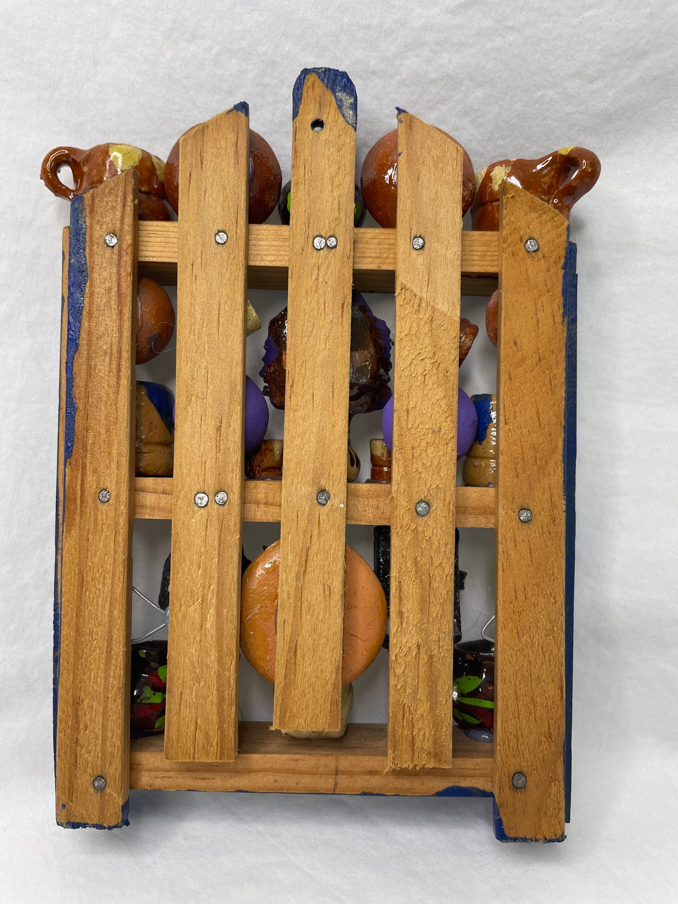 Mexican Pottery Miniature Dishes on Hanging Display Shelf - Etsy