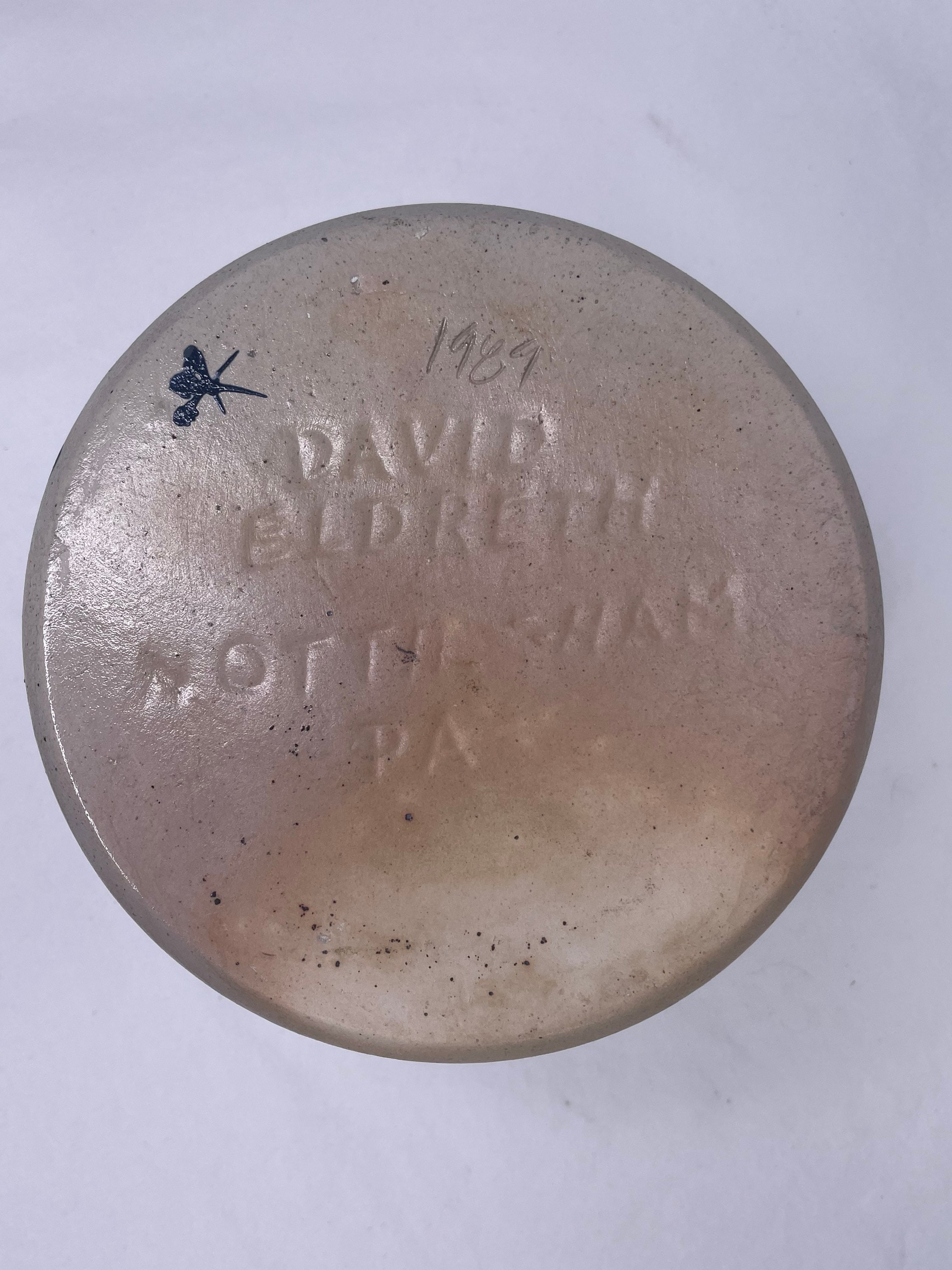 Vintage David Eldreth Pottery Crock Nottingham PA 1989 - Etsy