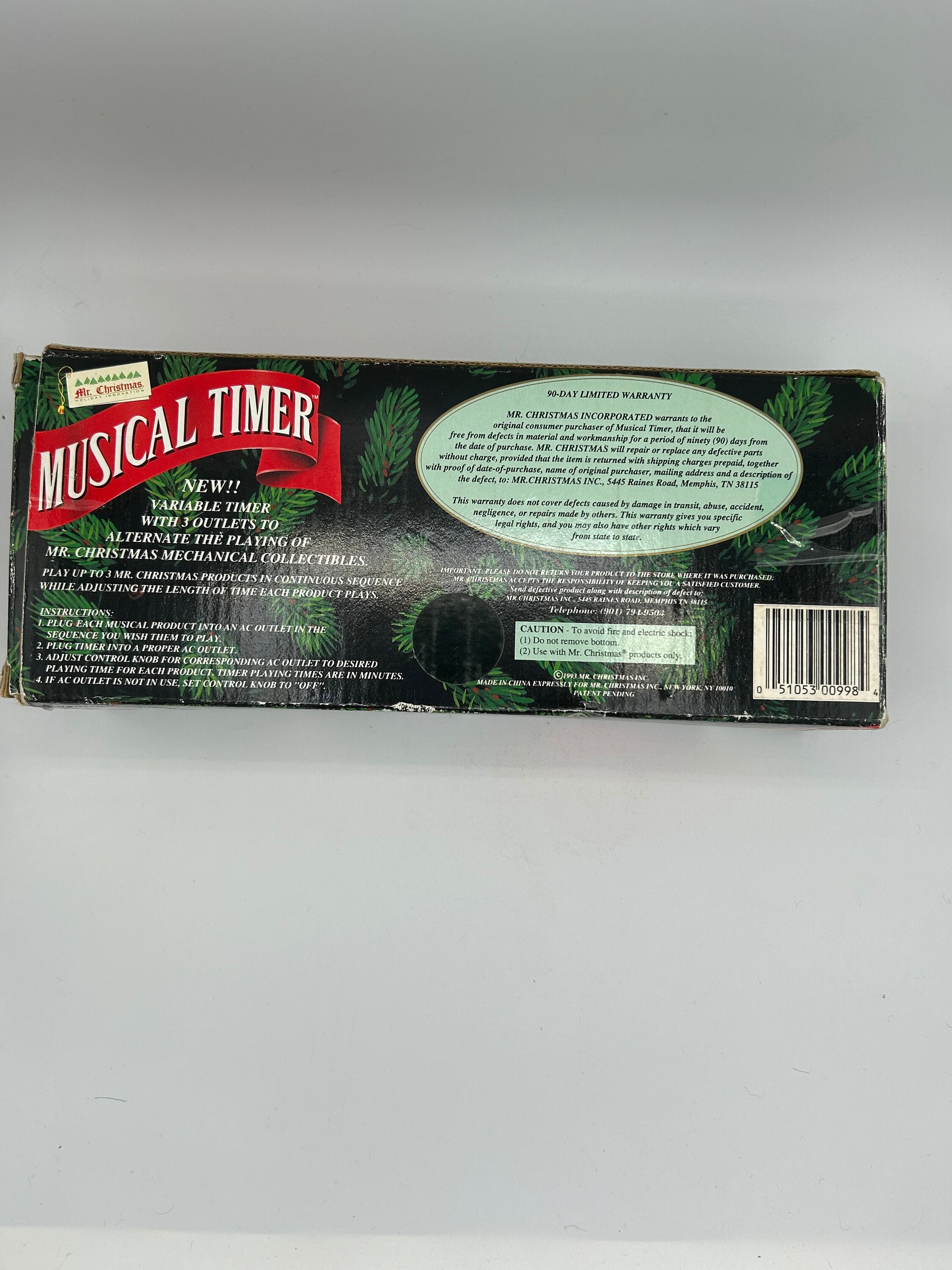 Mr Christmas Vintage 1993 Musical Timer Variable Times 3 - Etsy
