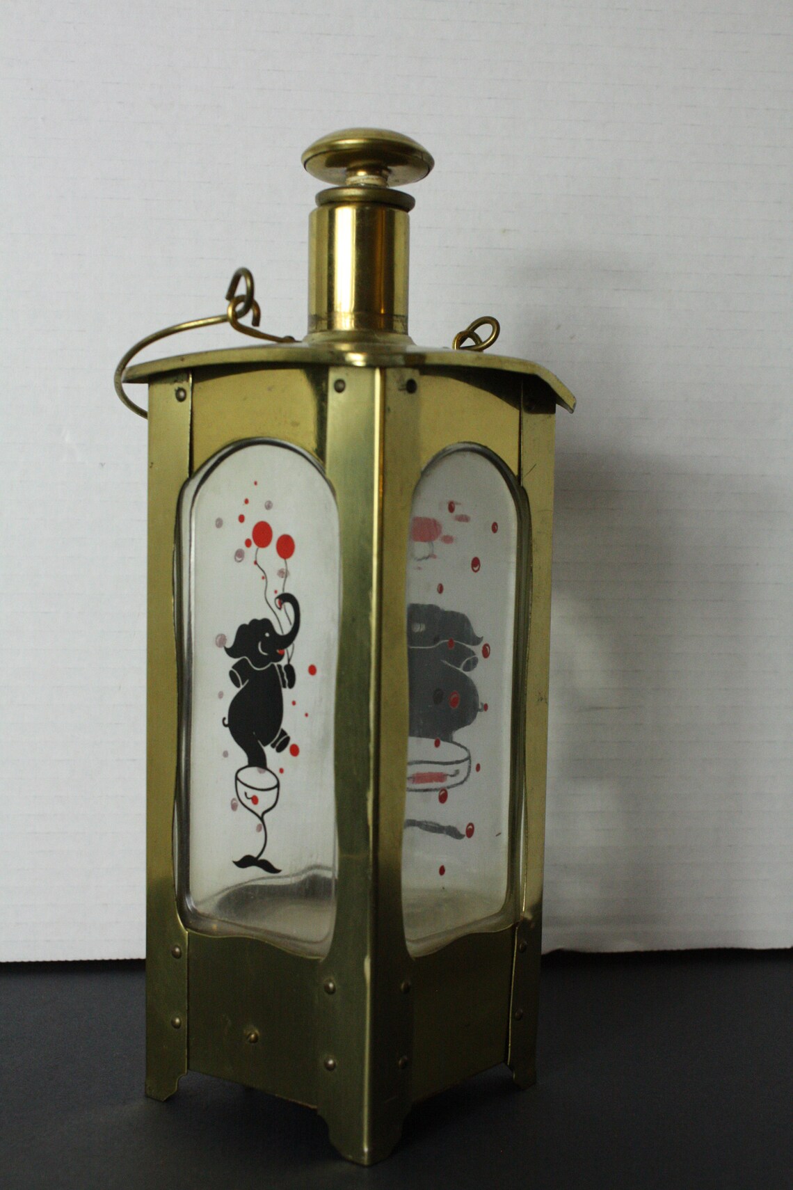 Vintage Music Box Liquor Decanter Bottle in Brass Frame - Etsy