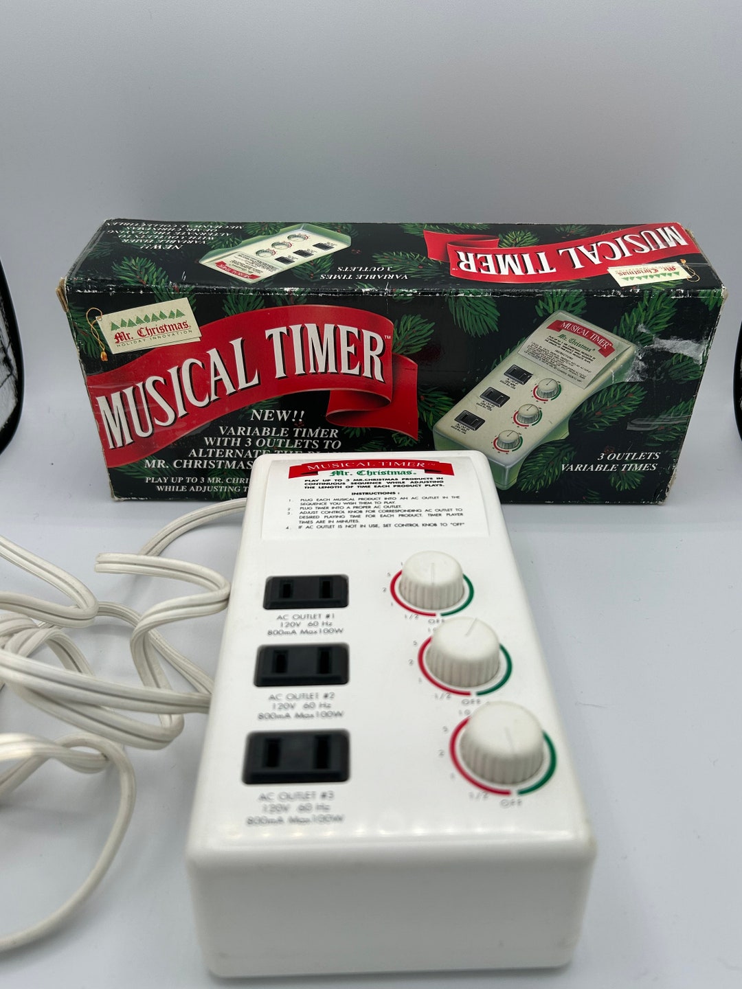 Mr Christmas Vintage 1993 Musical Timer Variable Times 3 Outlets - Etsy
