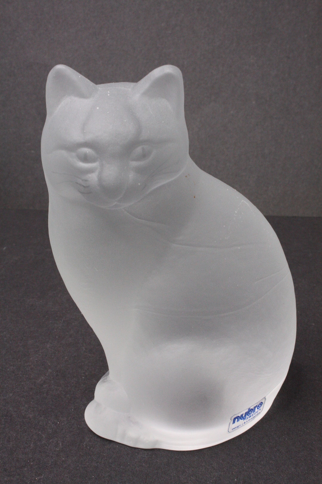 Vintage Nybro Frosted Art Glass Paperweight Figurine - Etsy