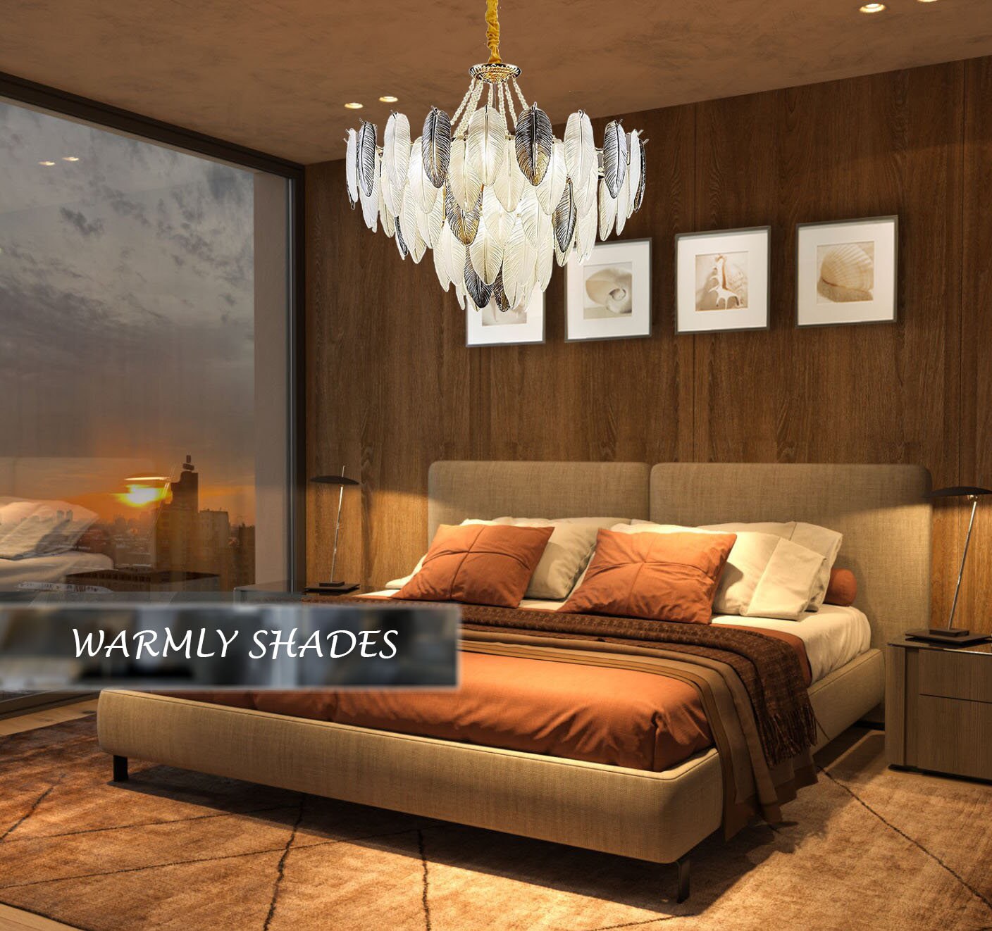 Gold Crystal Chandelier, 12-lights Ceiling Light Fixture With Pearl ...