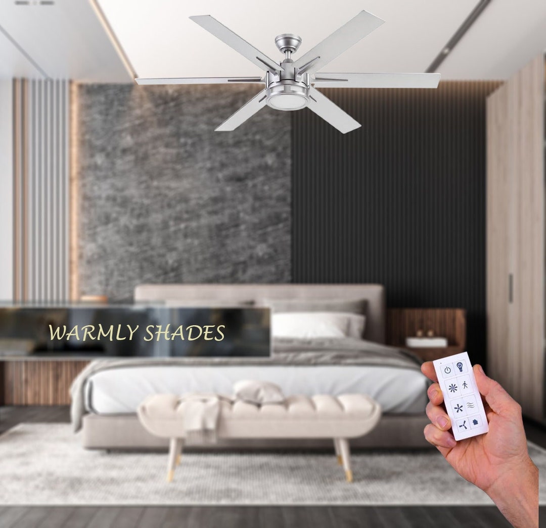 56 Inch Modern LED Ceiling Fan With Light, Chandelier Ceiling Fan With ...