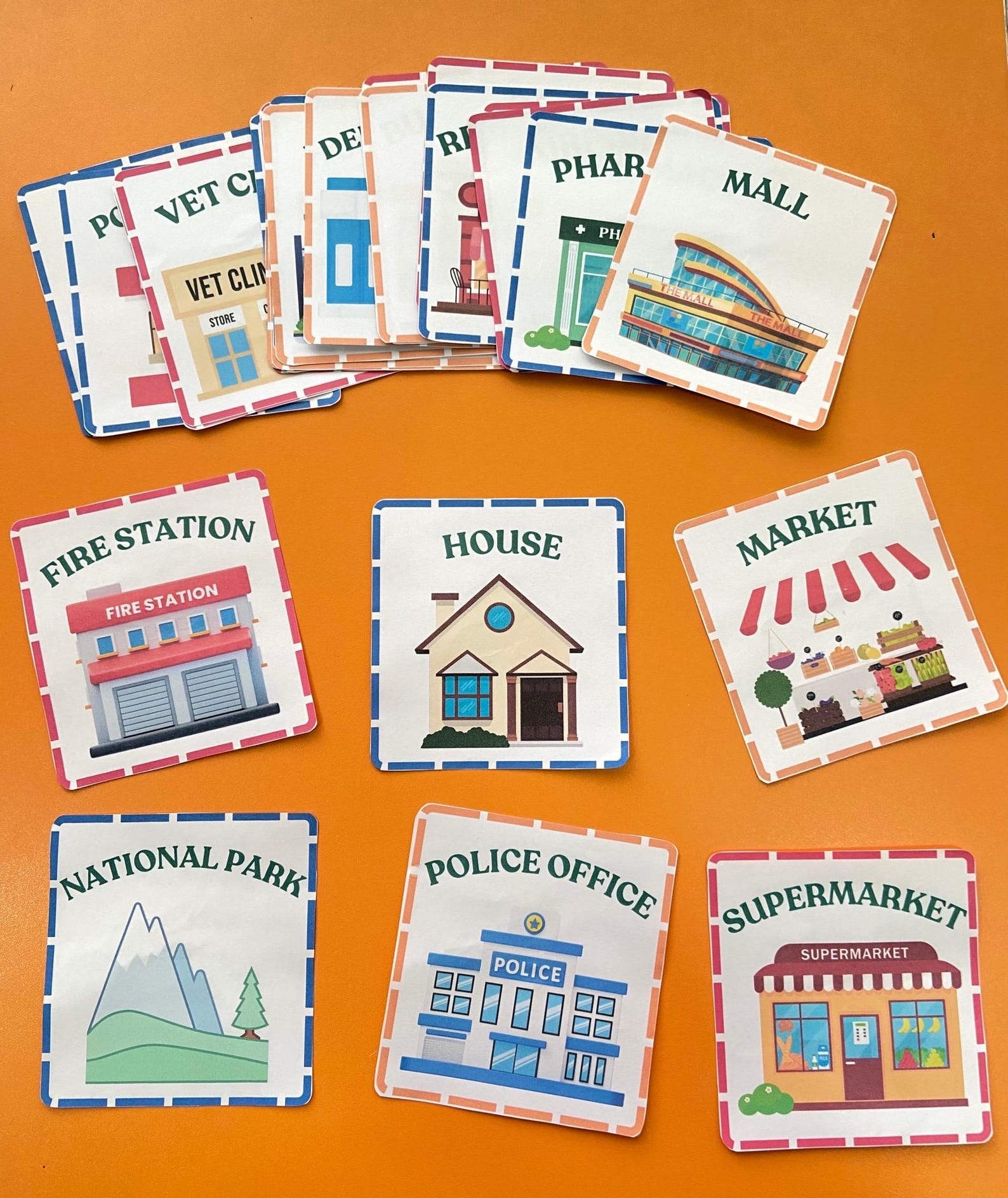 Places in Town Flashcards Places Learning Pdf - Etsy