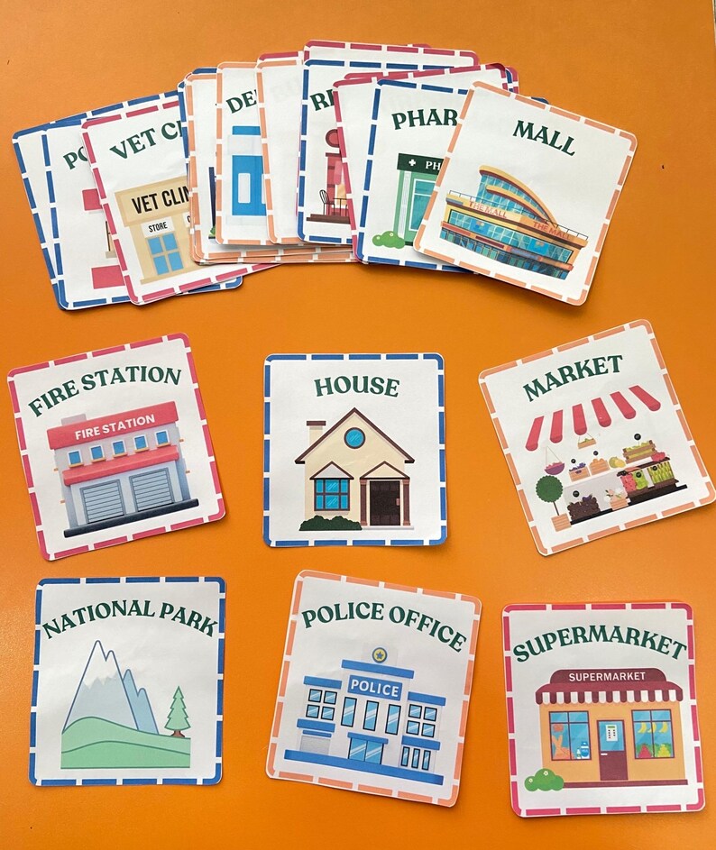 Places in Town Flashcards Places Learning Pdf - Etsy