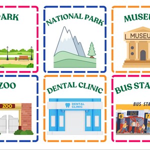 Places in Town Flashcards Places Learning Pdf - Etsy