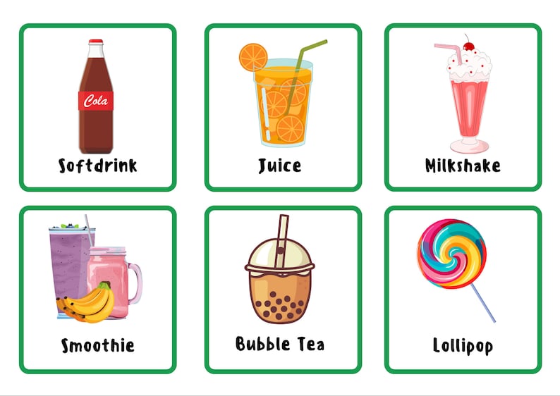 Healthy and Unhealthy Foods Flashcards and Worksheet - Etsy