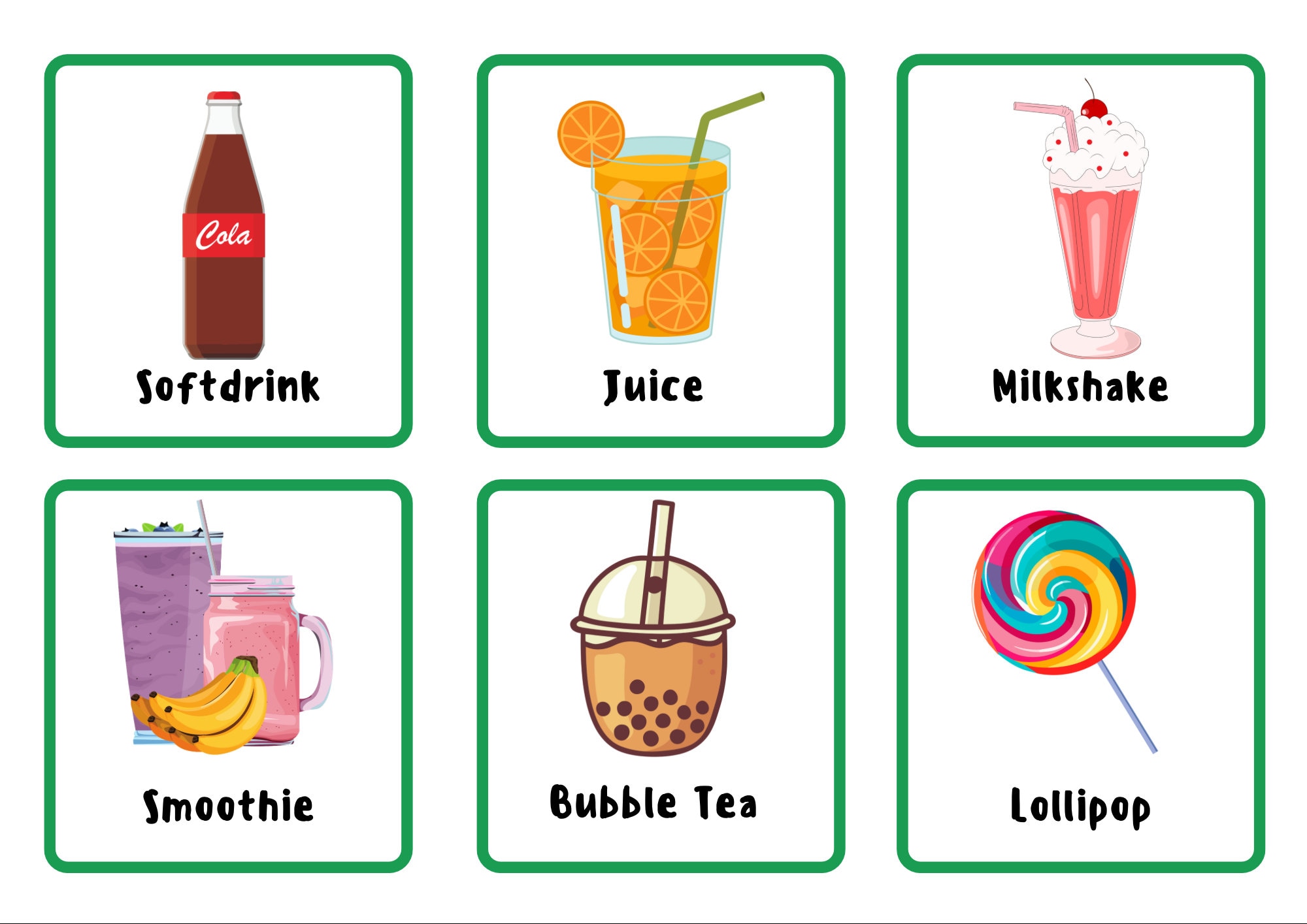 Healthy and Unhealthy Foods Flashcards and Worksheet - Etsy