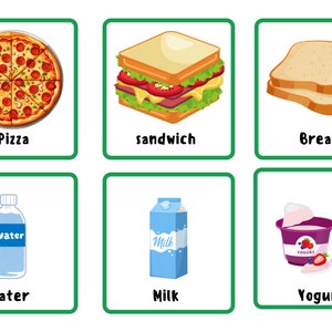 Healthy and Unhealthy Foods Flashcards and Worksheet - Etsy