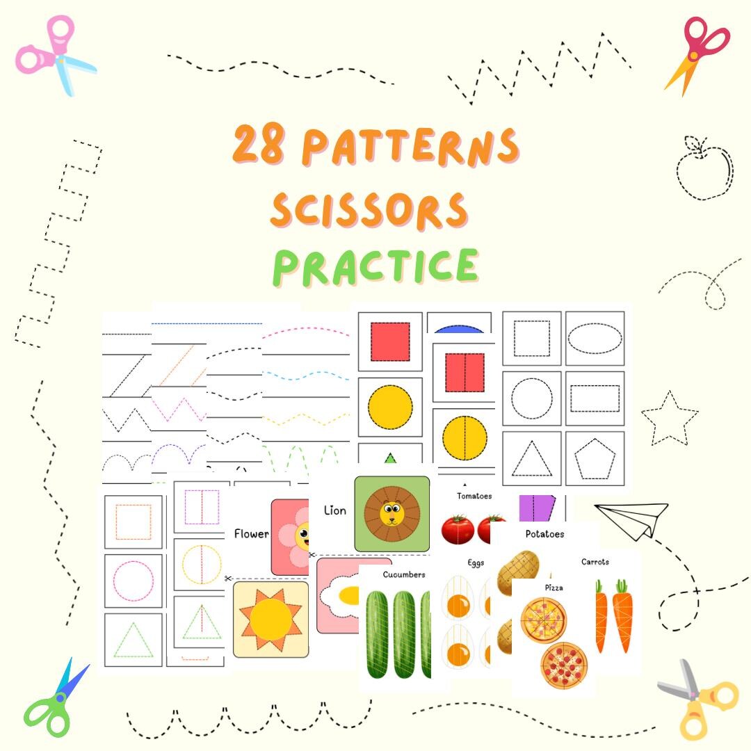 Trace Line Patterns Files for Scissors and Cutting Practice - Etsy