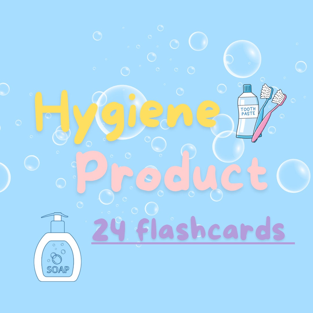 Hygiene Products Flashcards Personal Hygiene Lesson - Etsy
